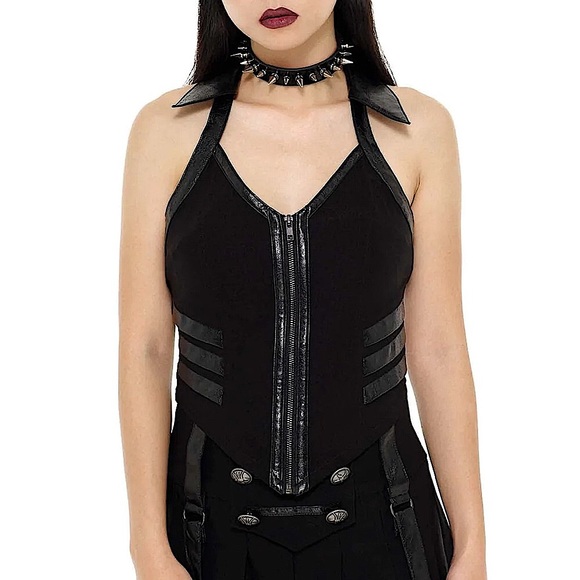 Killstar | Tops | Killstar Black Anita Ammo Halter Top | Poshmark